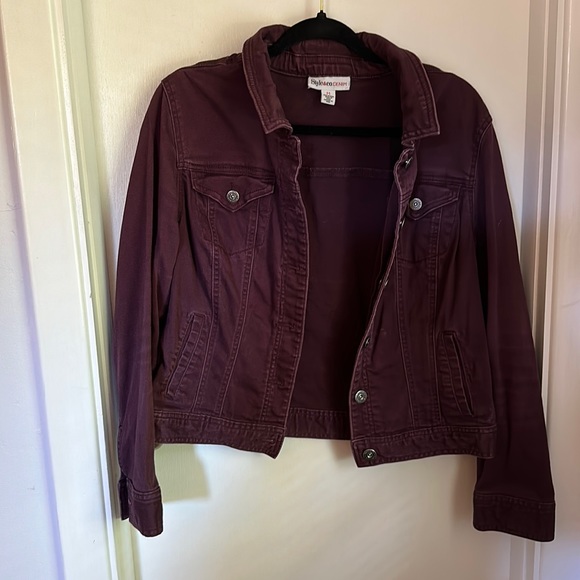 Style & Co. | Jackets & Coats | Purple Jean Jacket | Poshmark